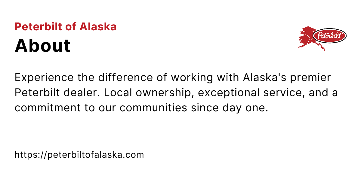 About | Peterbilt of Alaska